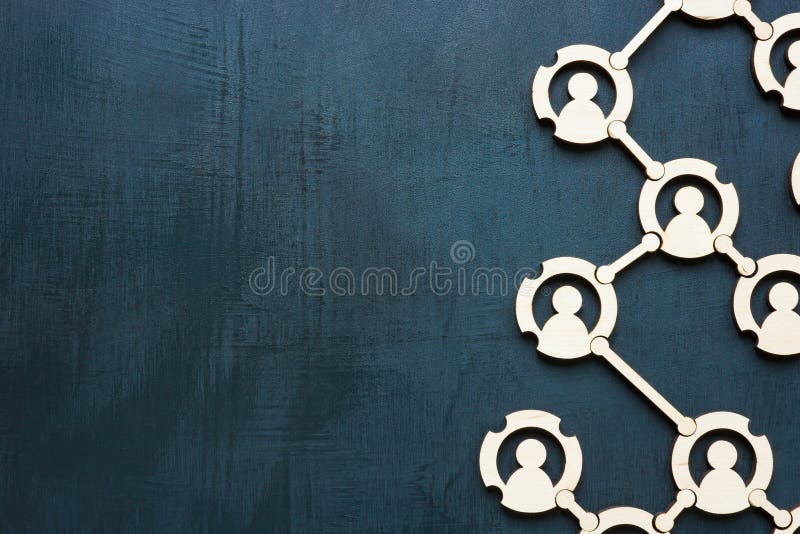 Network of Shapes with Empty Space Symbolizing Connection. Stock Photo ...
