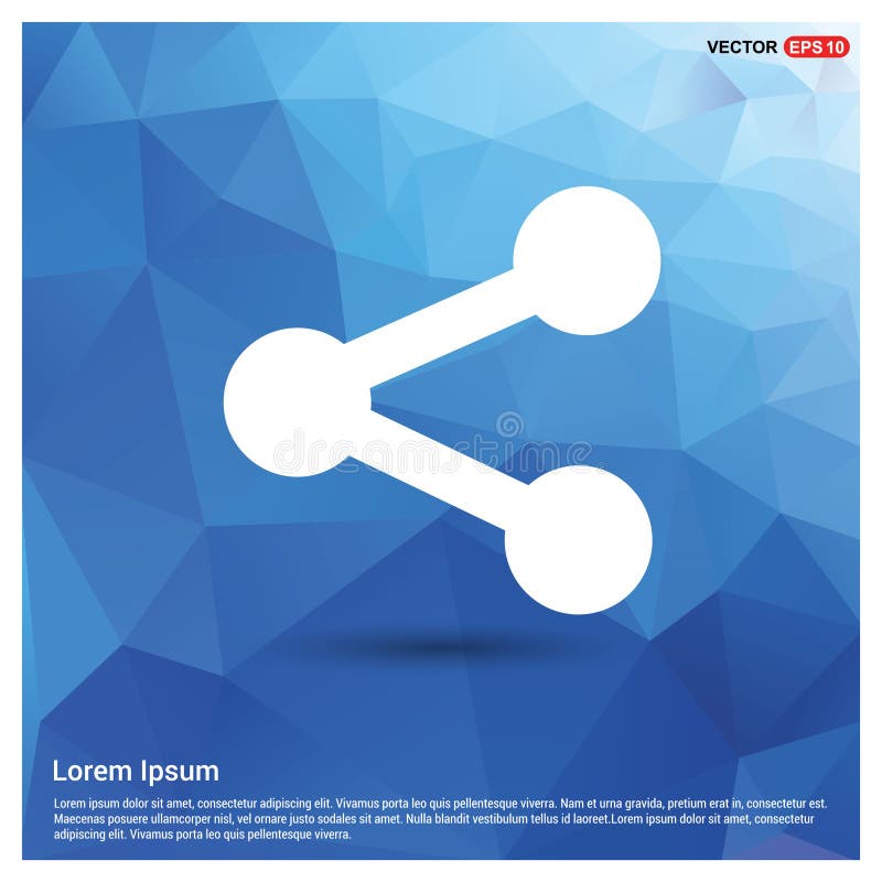 Network, Share Icon - Blue Watercolor Background Stock Vector ...