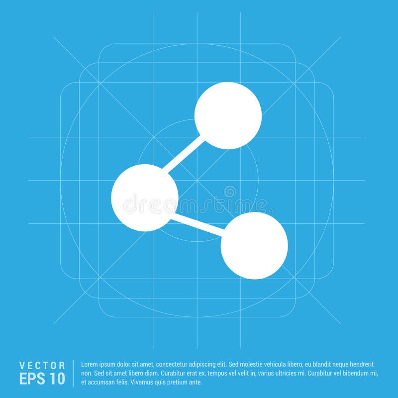 Network, Share Icon - Black Creative Background Stock Vector ...