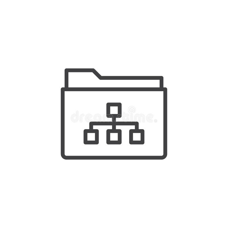 Network Shared Folder Icon Vector Stock Vector - Illustration of ...