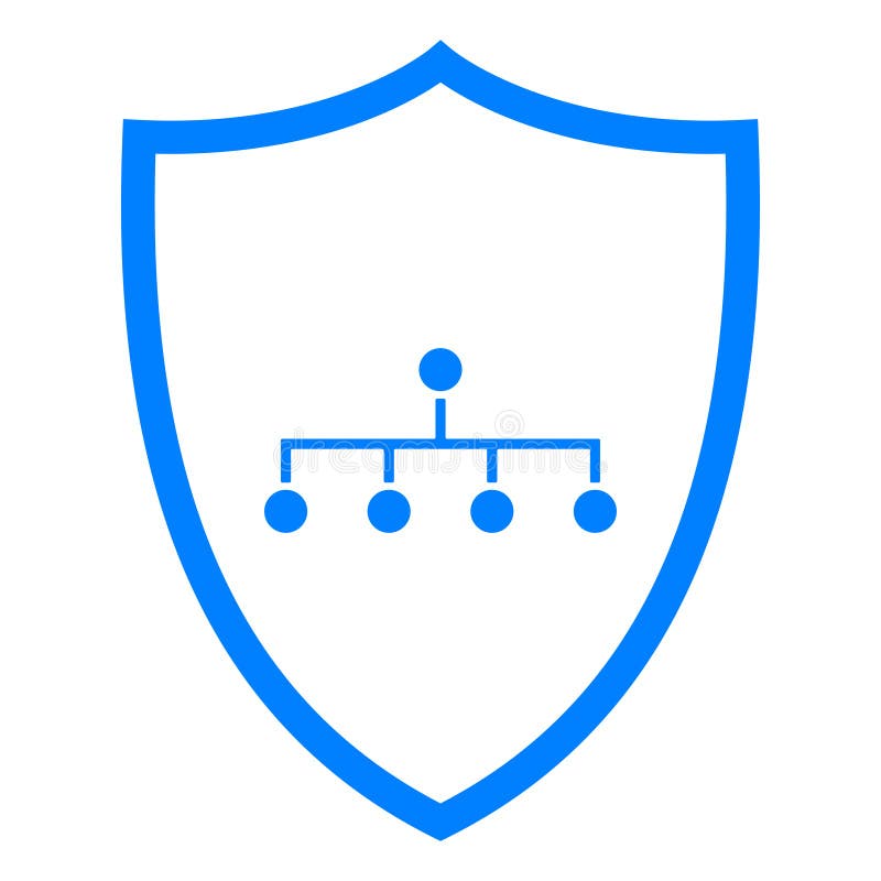 Network and shield stock vector. Illustration of symbol - 164208094