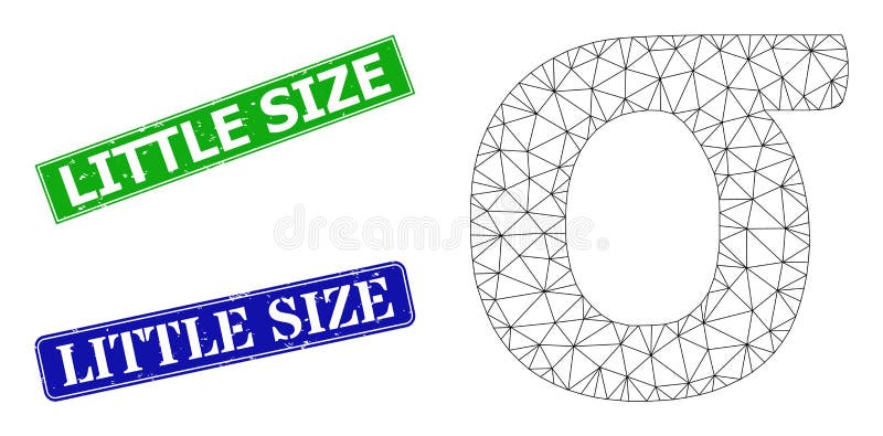 Grunge Little Size Stamp Imitations and Triangle Mesh Sigma Greek ...