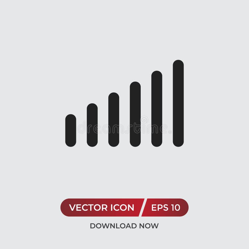 Network Signal Bar Vector Icon in Modern Design Style for Web Site and ...