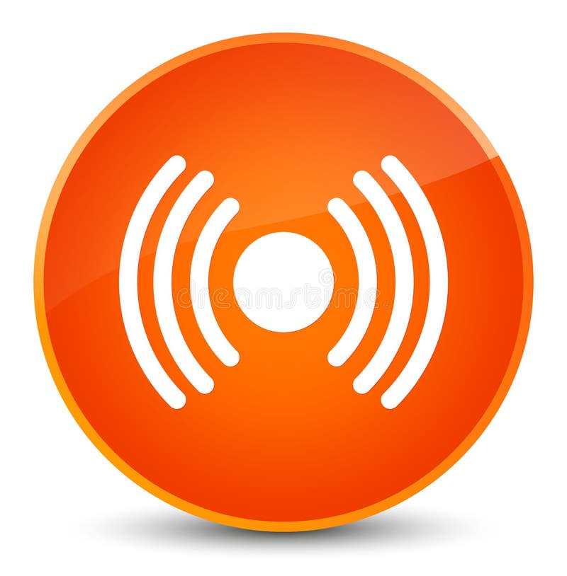 Network Signal Icon Elegant Orange Round Button Stock Illustration ...