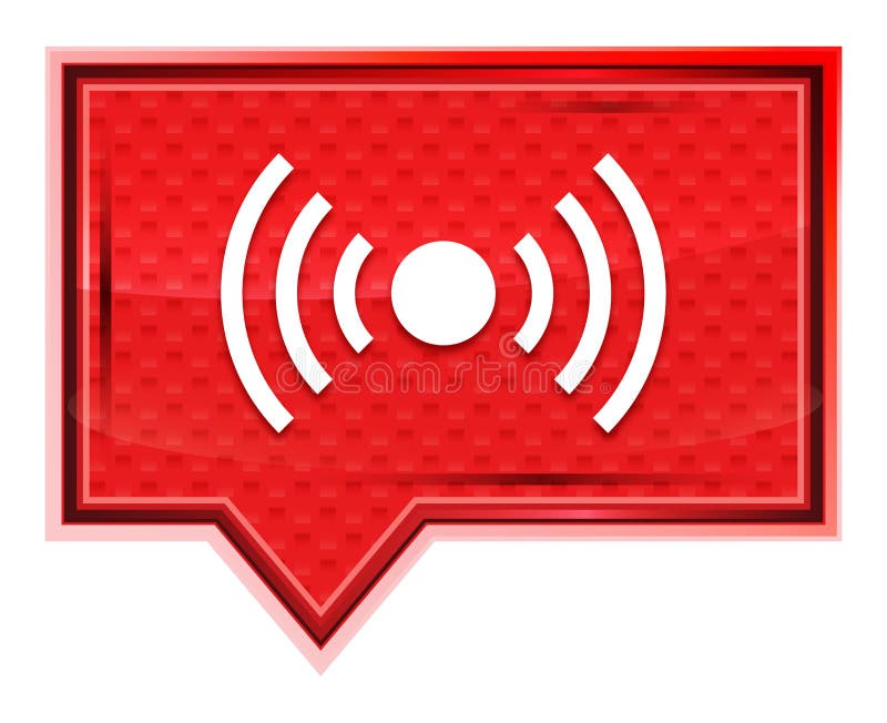 Network Signal Icon Misty Rose Pink Banner Button Stock Illustration ...