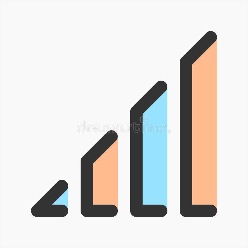 Network Signal Icon Vector for Mobile Phone User Interface Elements ...