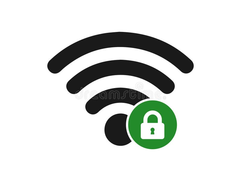 Security Wifi Internet and Private Network Vector ,Secure Access Icon ...