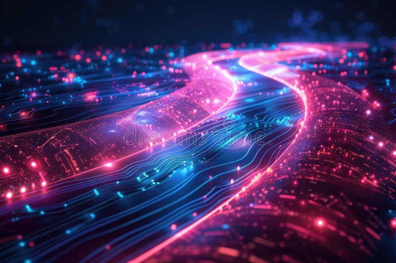 Network Signal Structure. Futuristic Technology Background Stock Image ...