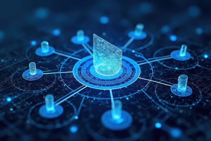 Network Slicing and Advanced Data Transmission Stock Illustration ...