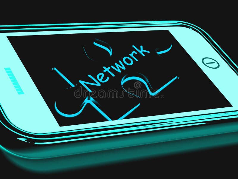 Network Smartphone Shows Connecting and Communicating on Web Stock ...