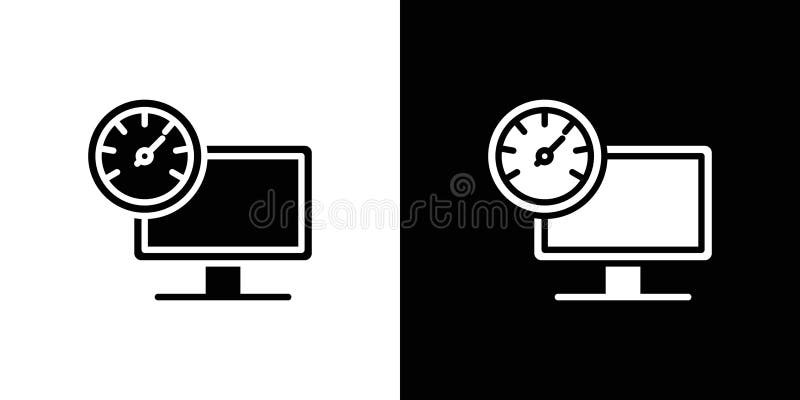 Network Speed Test Icon Linear Logo Isolated Stock Illustration ...