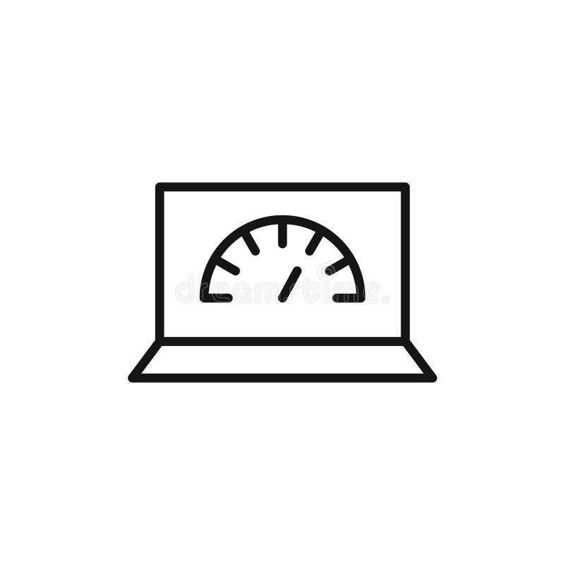 Network Speed Test Logo Sign Vector Outline Stock Vector - Illustration ...
