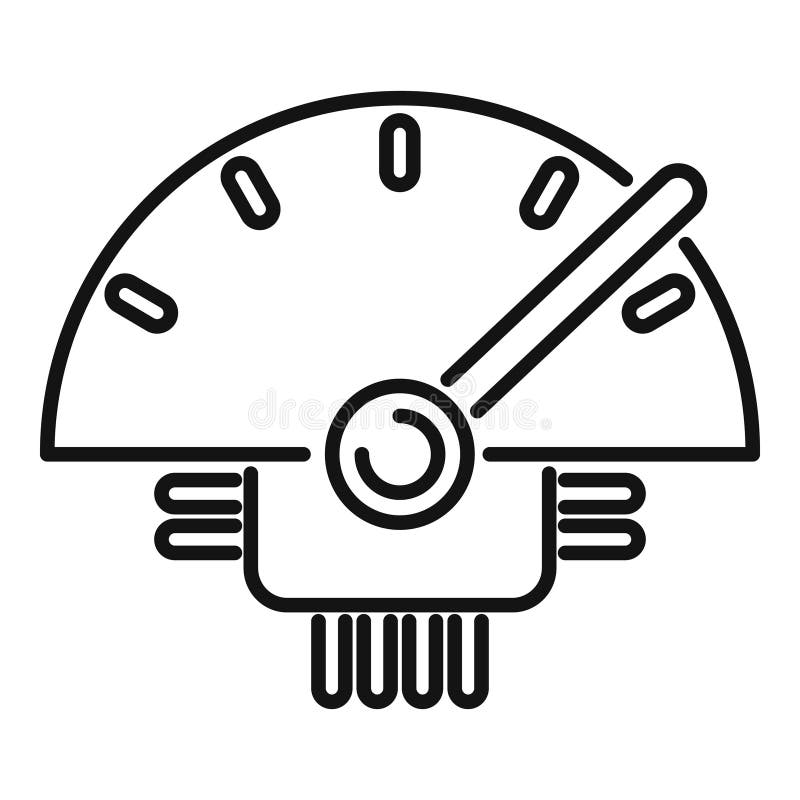 Network Speedometer Showing Internet Speed Test Result Icon Stock ...