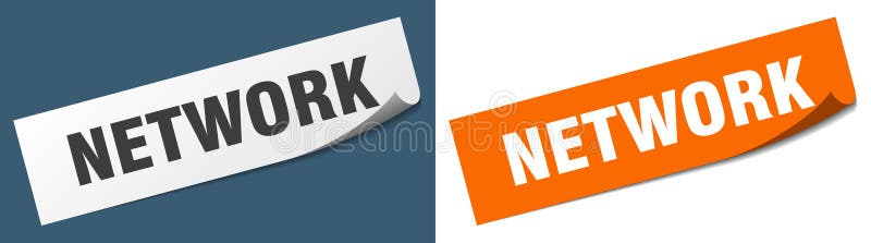 Network Sticker. Network Sign Set. Stock Vector - Illustration of white ...