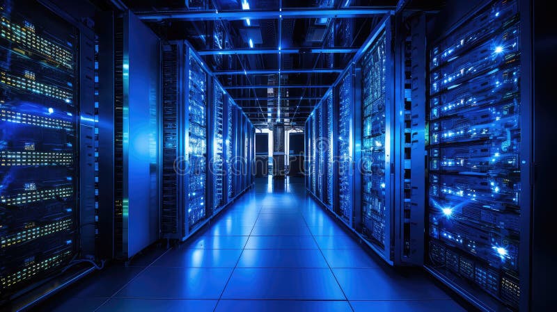 Network Storage Data Center Stock Illustration - Illustration of backup ...