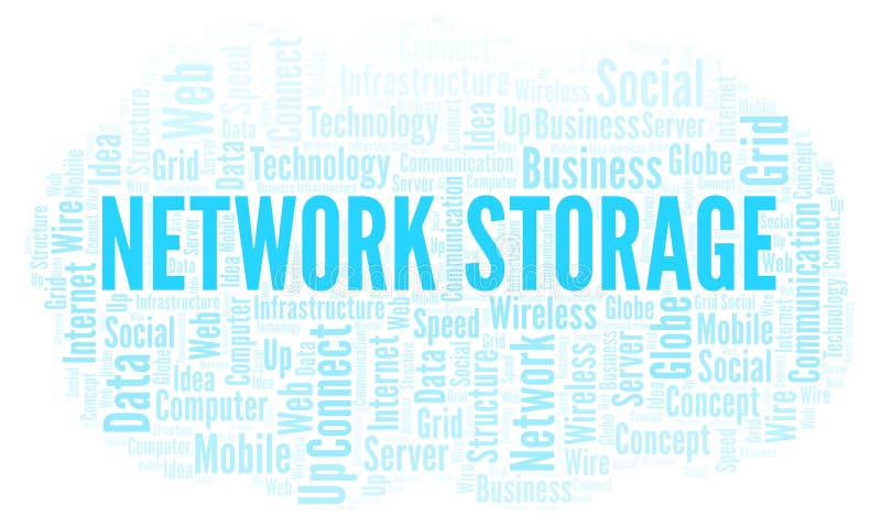Network Storage Word Cloud. Stock Illustration - Illustration of ...