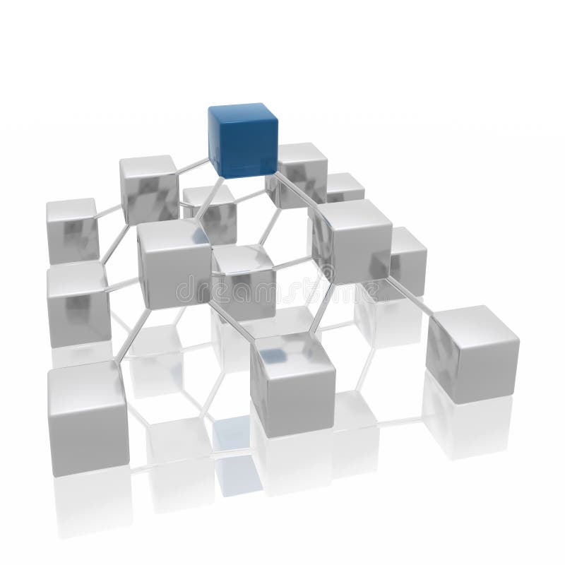 3D organization chart stock illustration. Illustration of structure ...