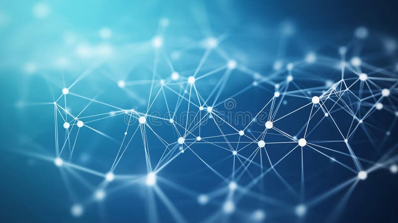 Network Structure Concept. Digital Connection Visualization. Stock ...
