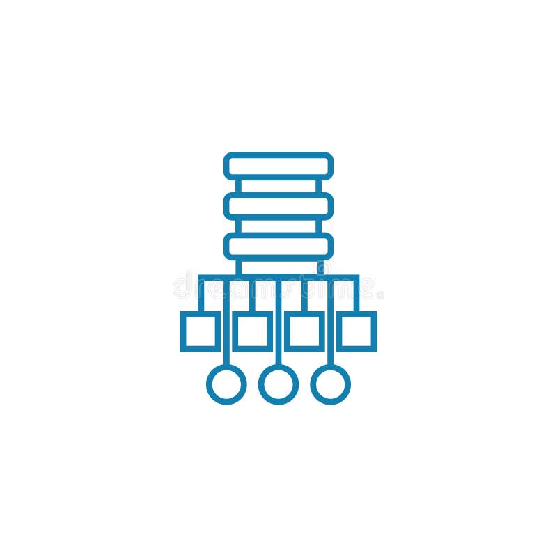 Network Structure Linear Icon Concept Network Structure Line Vector Sign Symbol Illustration