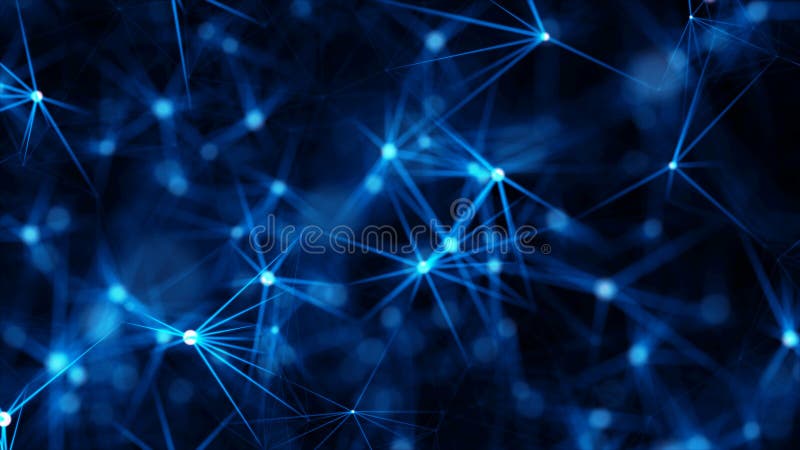 Network Structure Triangles Background with Dots and Lines. Futuristic Polygonal Background ...