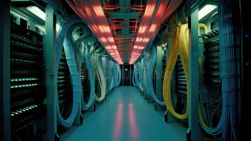 Network Structured Cabling Stock Illustration Illustration Of Data