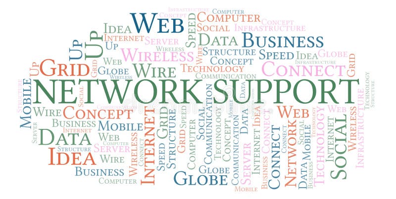 Network Support Word Cloud. Stock Illustration - Illustration of structure, connection: 128595267