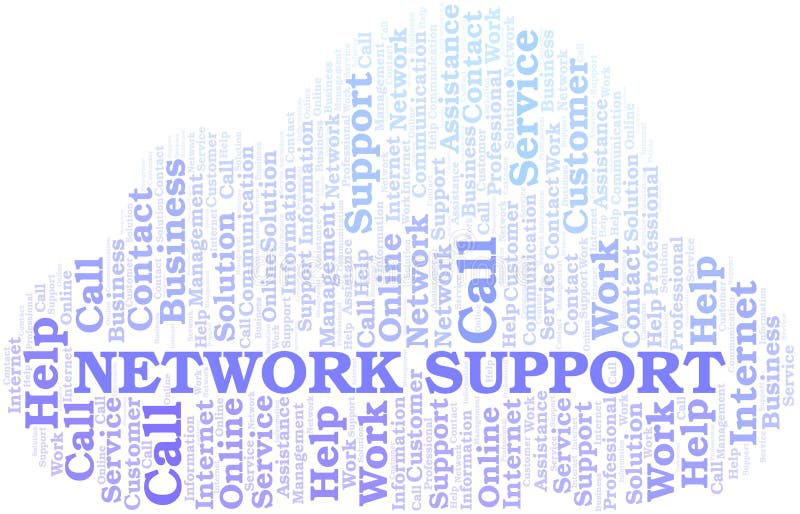 Network Support Word Cloud Vector Made with Text only. Stock ...