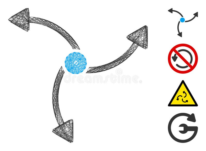Network Swirl Direction Vector Mesh Stock Vector - Illustration of disk ...