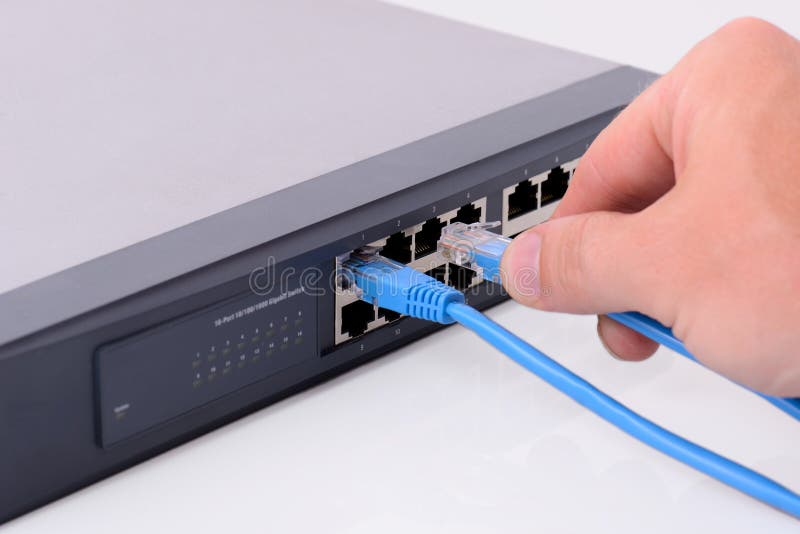 Network switch stock image. Image of links, wire, port - 26349619
