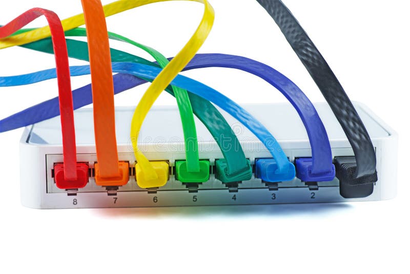 Network Switch and Colored UTP Ethernet Cables Stock Photo - Image of ... Network Switch and Colored UTP Ethernet Cables Stock Photo - Image of ...