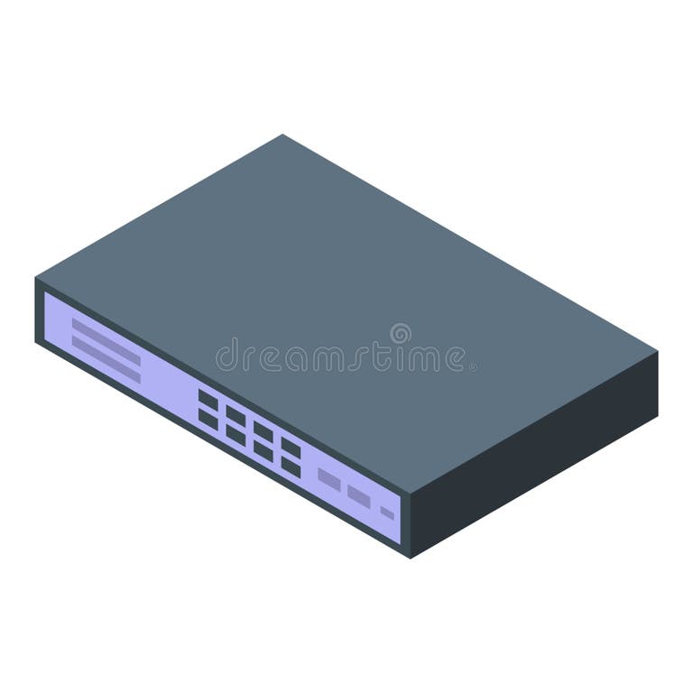 Isometric Network Switch Stock Illustrations – 888 Isometric Network ...