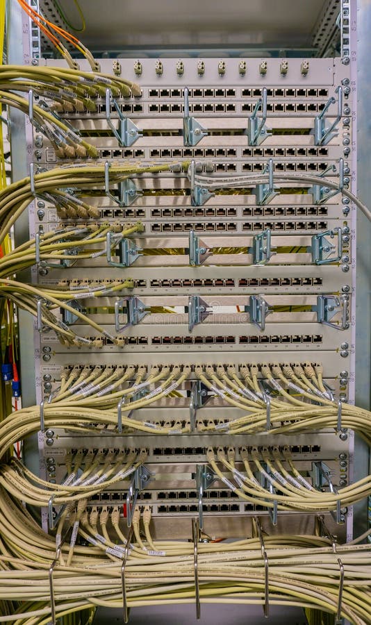 Network Switch Connections for Network Cable Stock Image - Image of ...