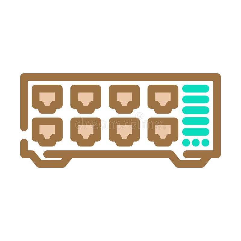 Network Switch Data Center Color Icon Vector Illustration Stock Vector ...