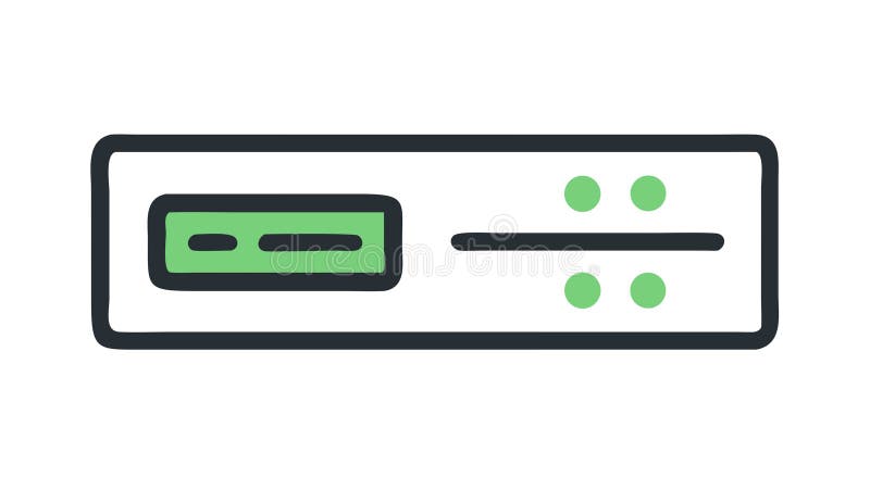 Network Switch or Device with Lights Icon Vector Illustration, Vector ...