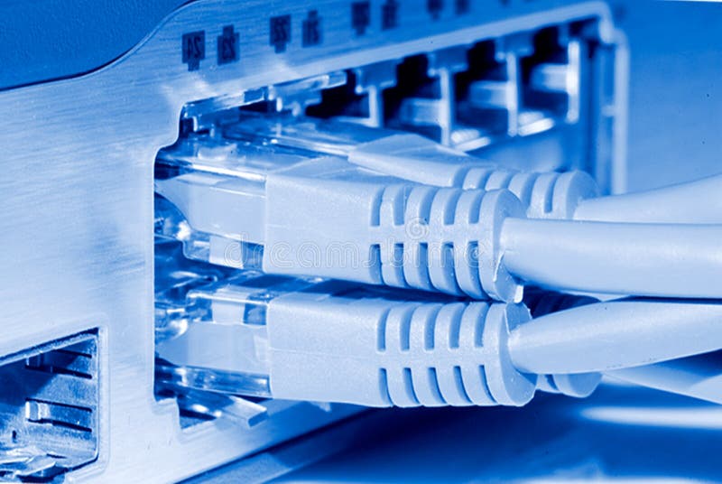 Network Switch and Ethernet Cables Stock Photo - Image of computer ...