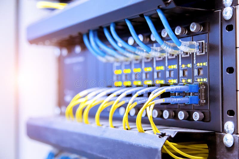 Network Switch and Ethernet Cables,Data Center Concept Stock Image ...