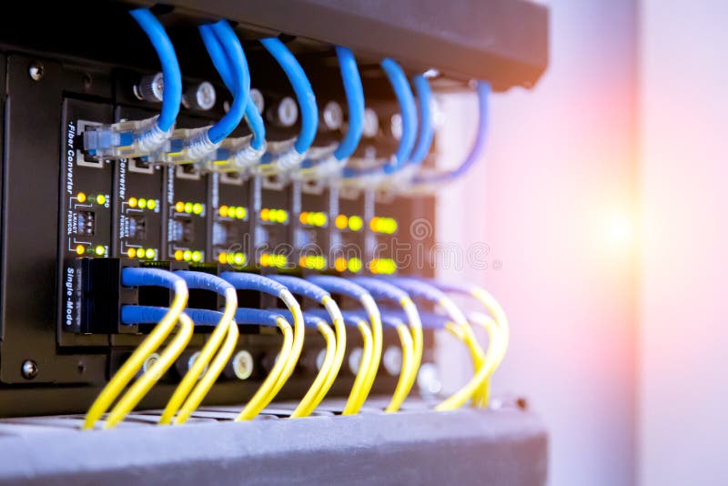 Network Switch and Ethernet Cables,Data Center Concept Stock Image ...