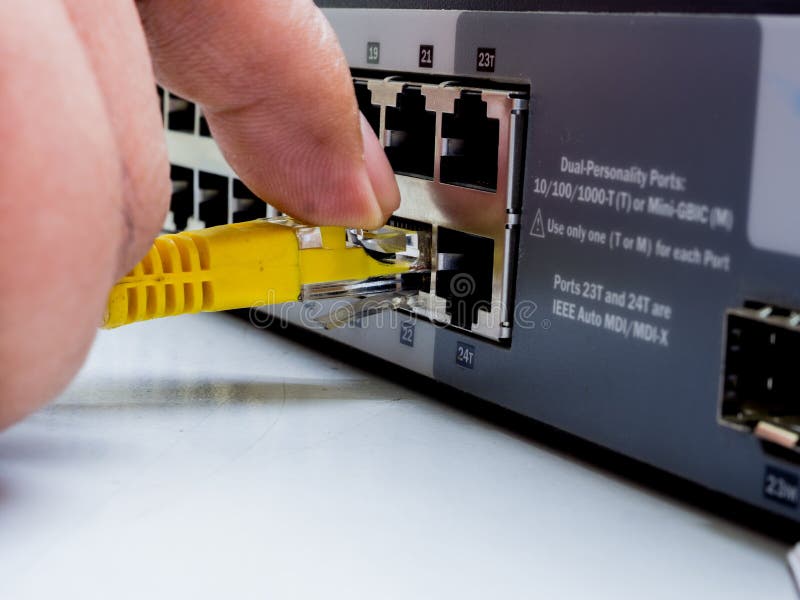 Network Switch and Ethernet Cables,Data Center Concept To ...