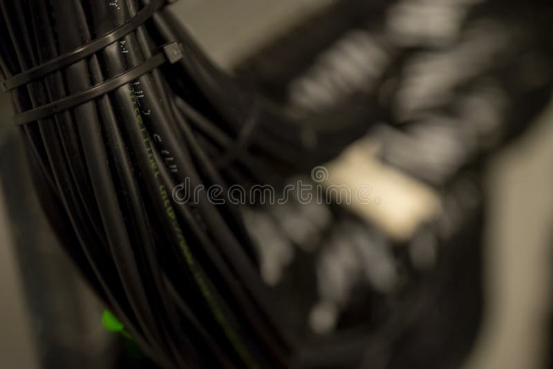 Network Switch and Ethernet Cables Patched into Local Network and IPTV ...