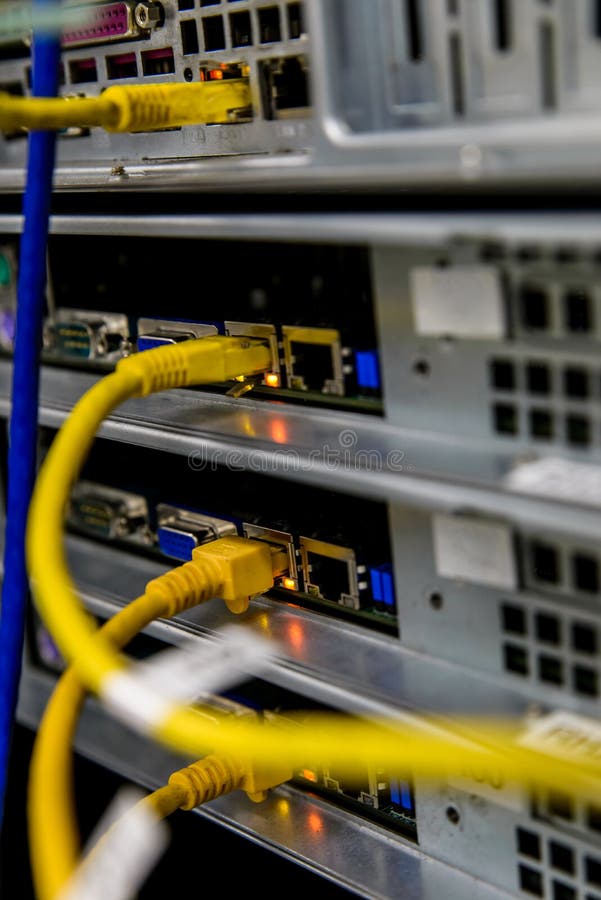 Network Switch and Ethernet Cables Stock Photo - Image of connector ...