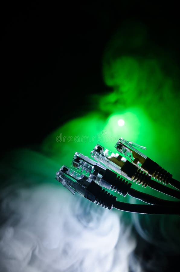 Network Switch and Ethernet Cables, Symbol of Global Communications ...