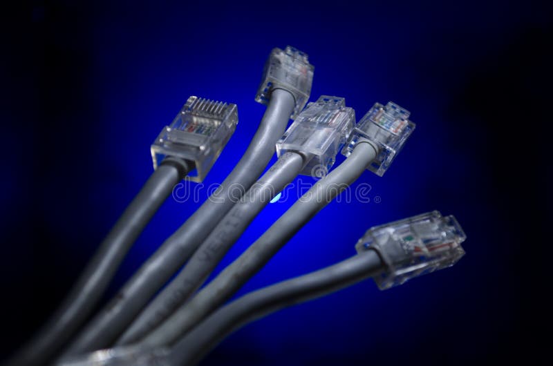 Network Switch and Ethernet Cables, Symbol of Global Communications ...