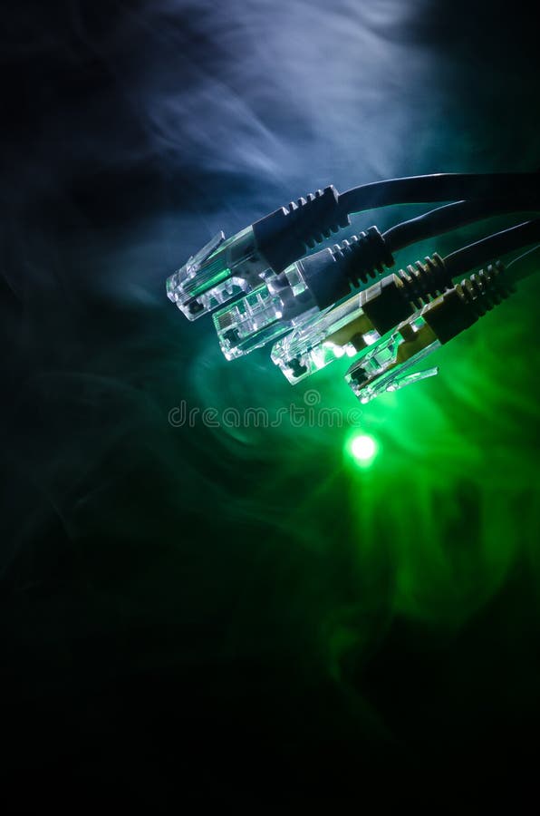 Network Switch and Ethernet Cables, Symbol of Global Communications ...