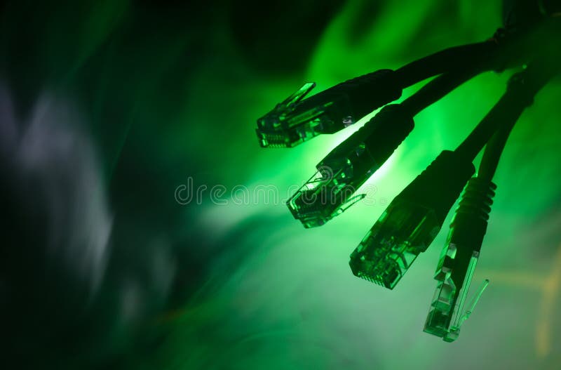 Network Switch and Ethernet Cables, Symbol of Global Communications ...