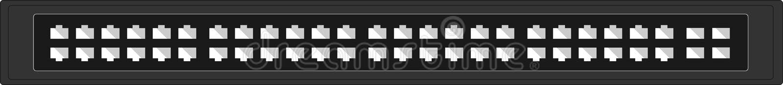 Network switch 24 port stock vector. Illustration of technology - 77891622