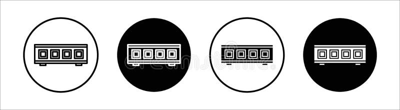 Network Switch Flat Line Icon Set. Network Switch Thin Line ...