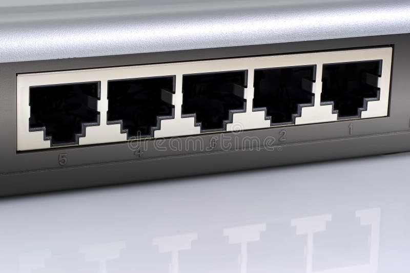 Network switch plugs. stock image. Image of links, modem - 27177177