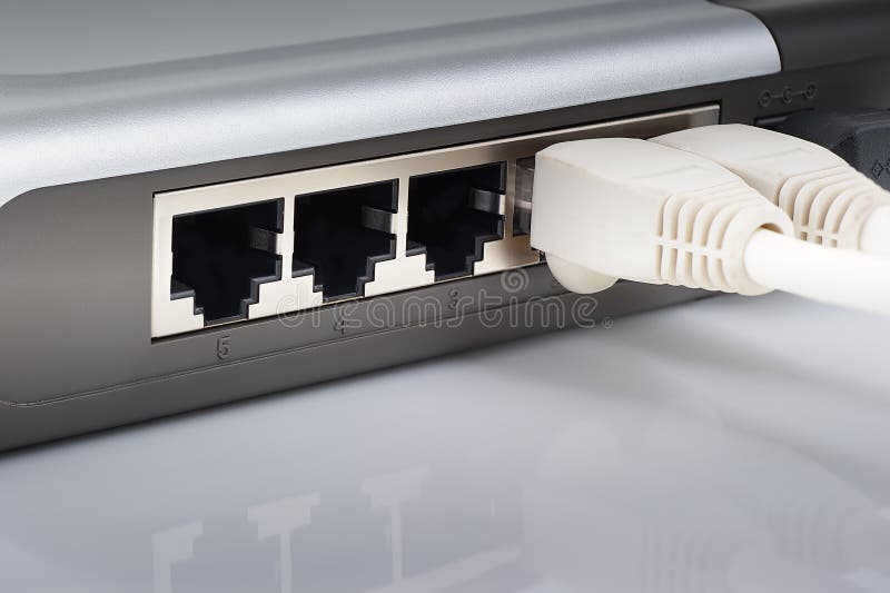 Network switch plugs. stock photo. Image of computer - 27177328