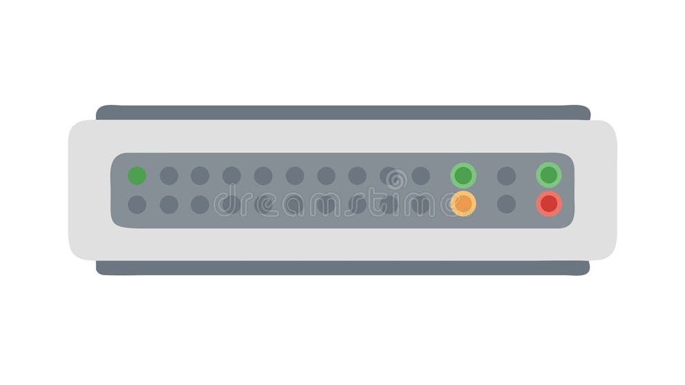 Network Switch Router Hub Ethernet Ports Tech, Vector Design Generative ...