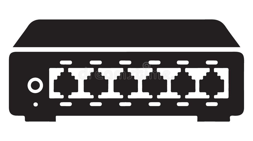 Network Switch Router Illustration for Data Connectivity Solutions ...